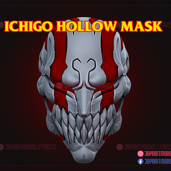 Bleach Ichigo Hollow Mask | Discover 3D STL and Pre-supported Models
